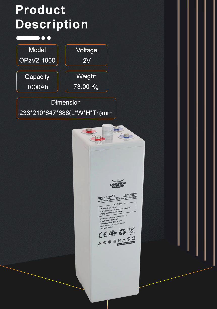 OPzV2-1000 2V1000Ah OPzV Battery - Buy OPzV Batteries, sealed lead-acid ...